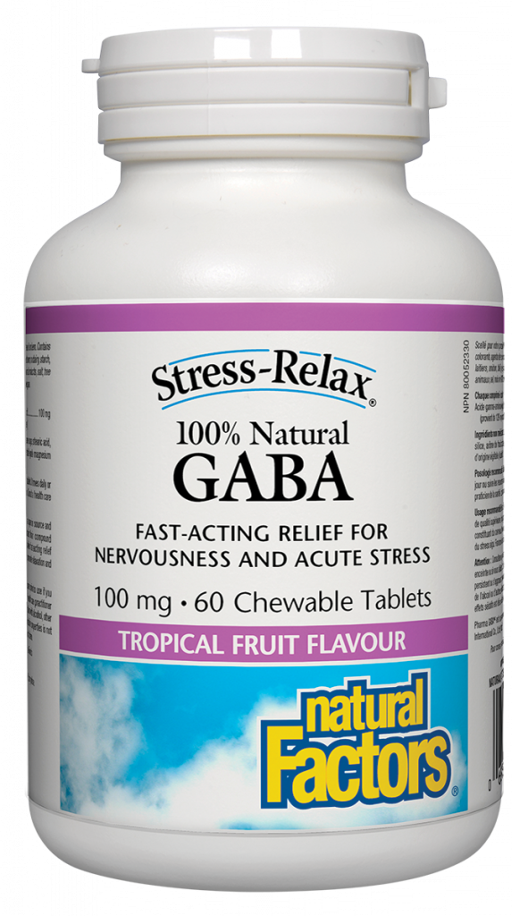 Natural Factors Gaba 100mg Tropical Fruit Flavour - The Water Bug ...